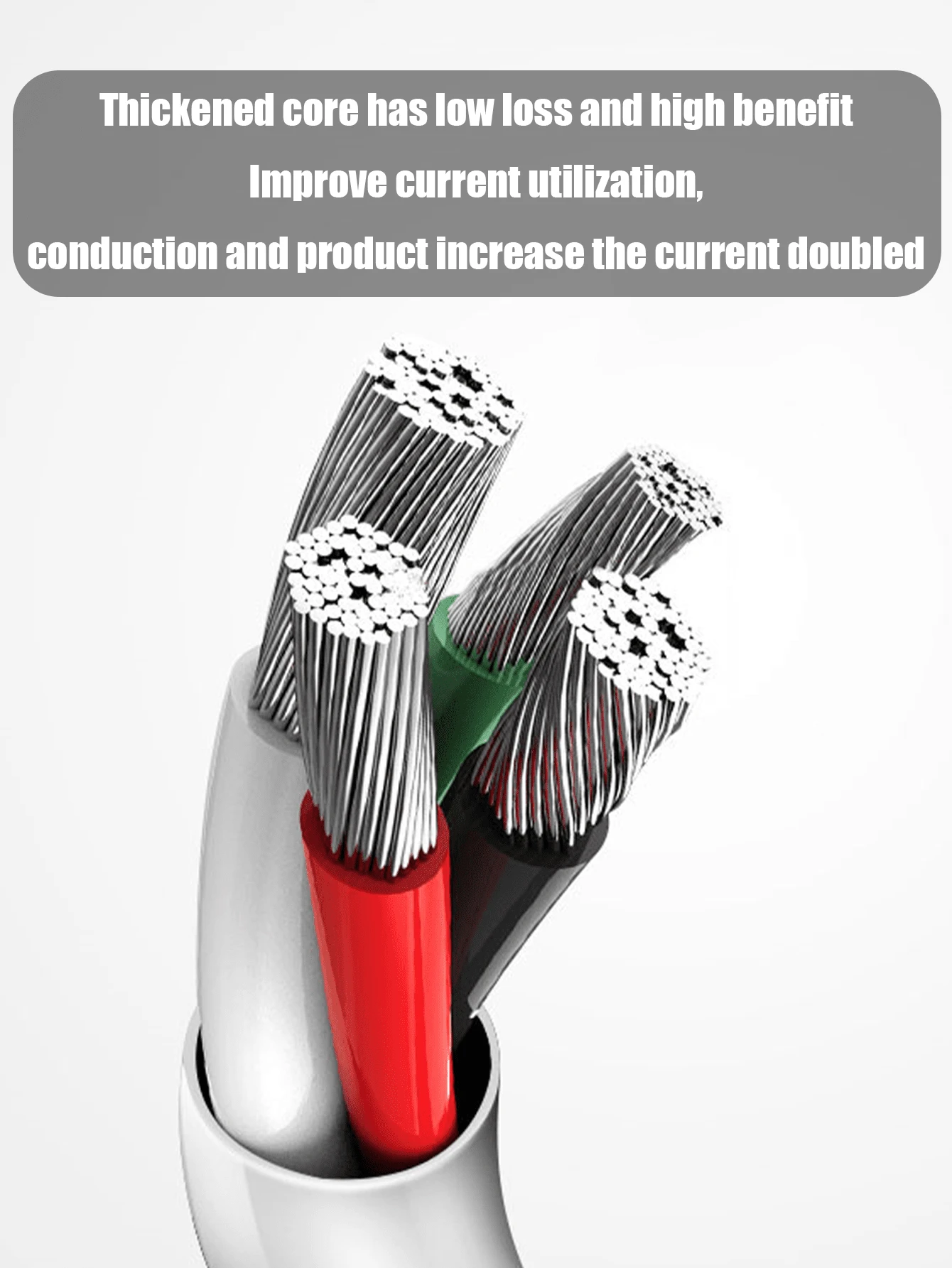 USB To Android Data Cable, PVC Material White 0.5M, 20W Power Data ...