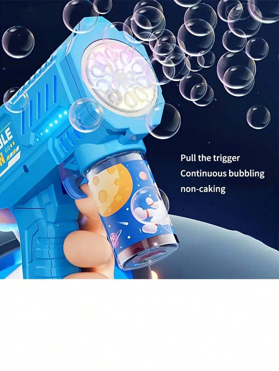 10-Hole Automatic Electric Bubble Machine With LED Light Handheld ...