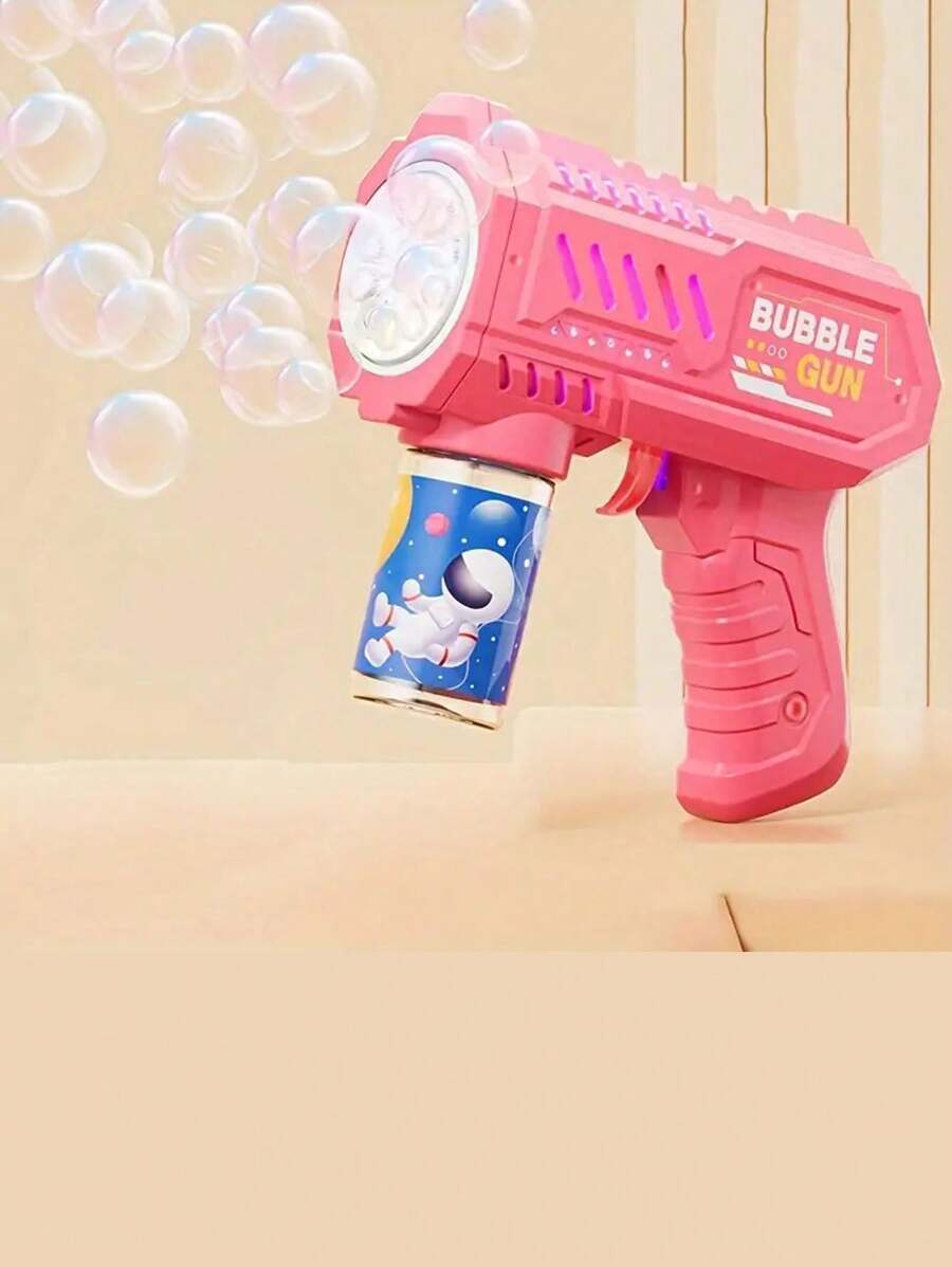 10-Hole Electric Bubble Machine With LED Lights, Automatic Handheld Bubble Gun Toy, Party Favor ...