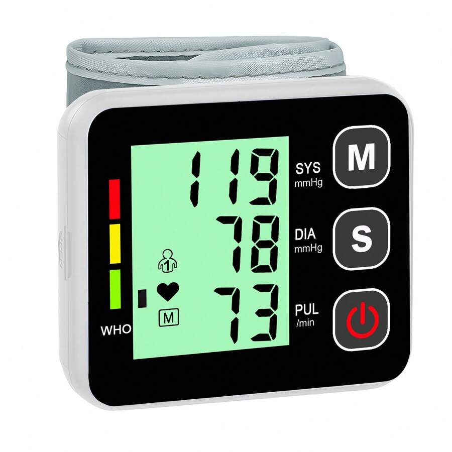 Protable Digital Wrist Blood Pressure Monitor Sphygmomanometer ...