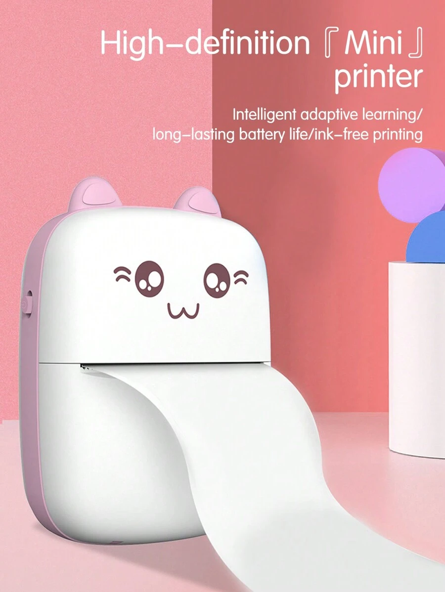 Mini Portable Label Maker, Wireless Thermal Printer, Black & White, No ...