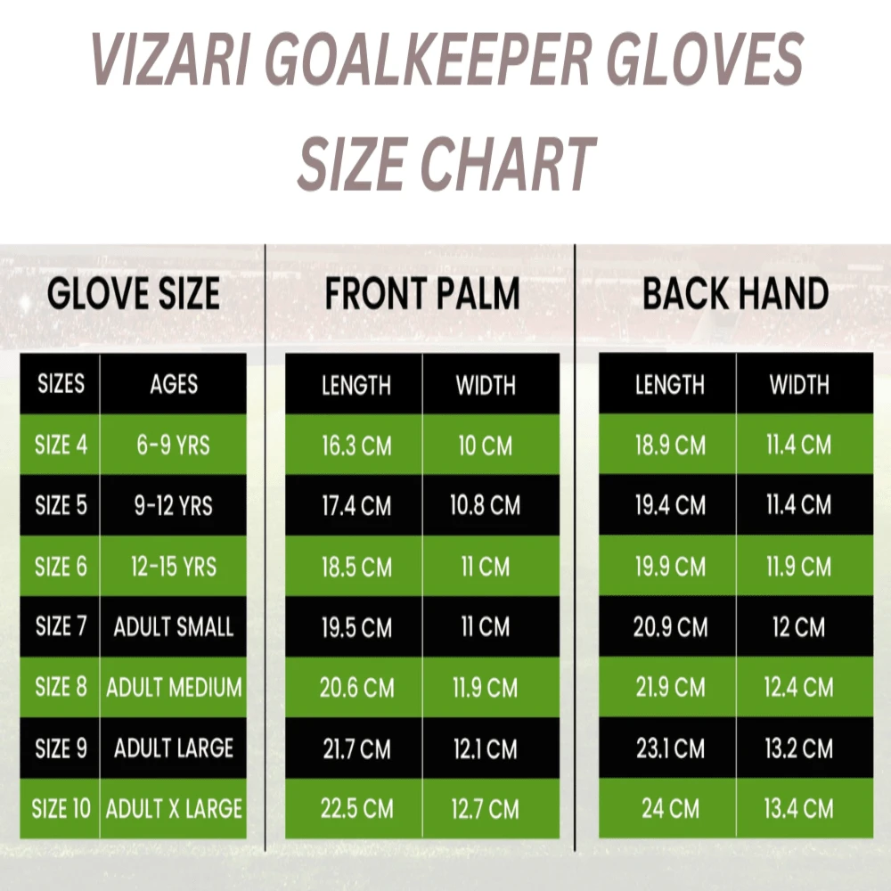 Vizari Salerno Goalkeeper Gloves With Finger Support | Super Grip ...