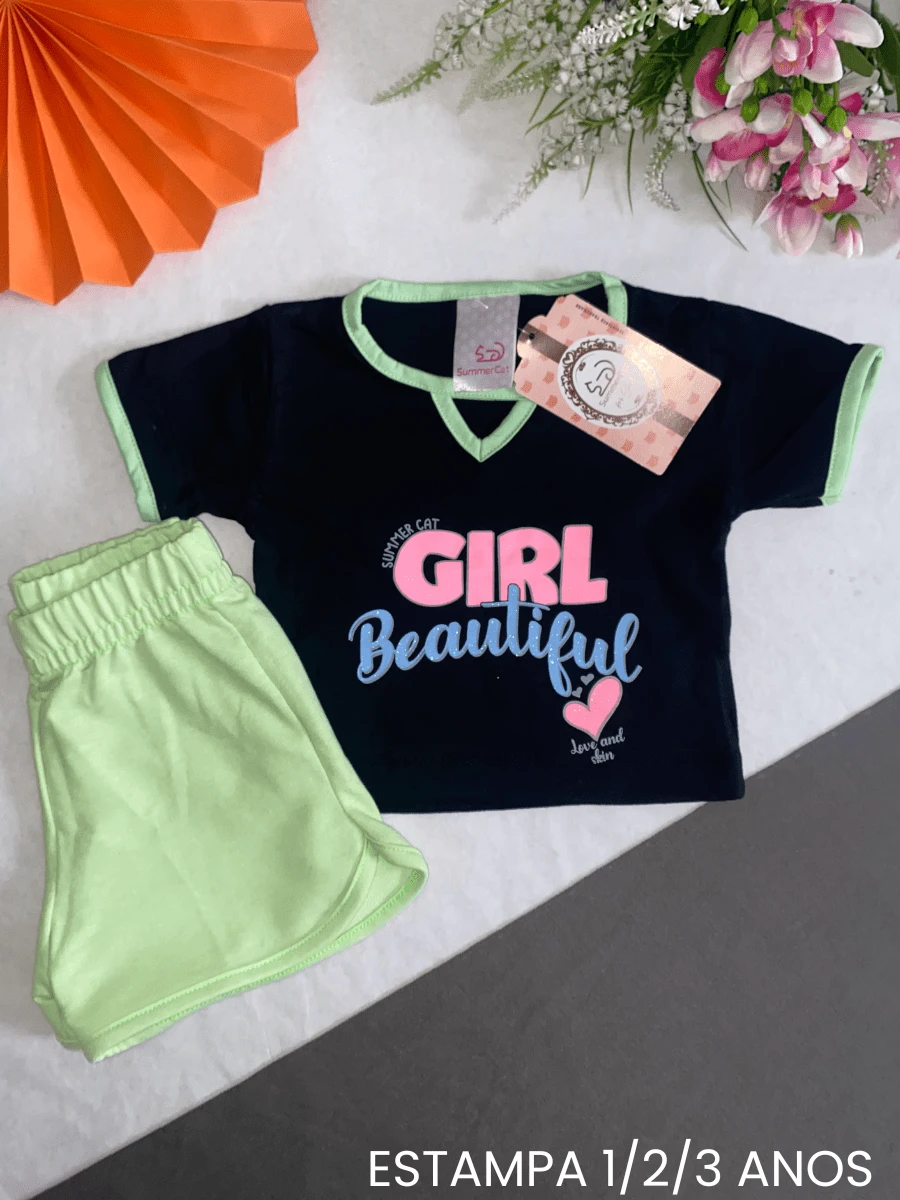Girls' Summer Set - 1 Blouse And 1 Shorts - 1 To 8 Years Old Girl ...