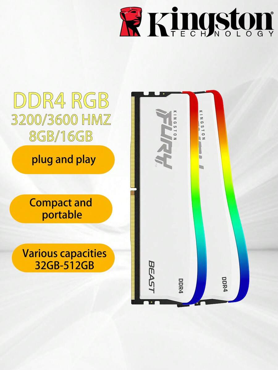 FURY Beast DDR4 RGB Special Edition 8GB 16GB 32GB 3200MHz 3600MHz ...