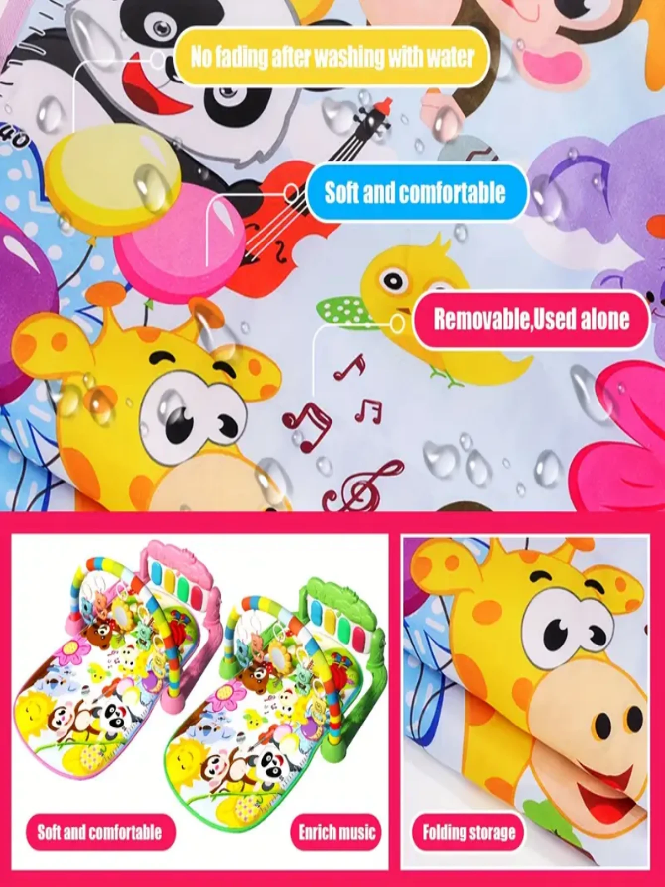 Baby Foot Stepping Piano Multifunctional Whale Foot Piano 6 Months Baby ...