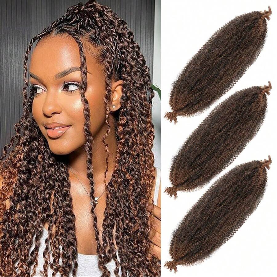 3 Packs Pre-Stretched Marley Twist Braiding Hair 16 24 36 Inch Soft ...