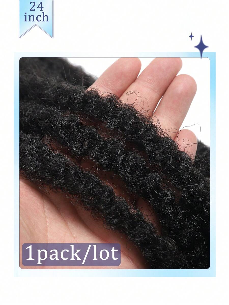 1 Pack Black Marley Hair Crochet Braids,24 Inch Afro Kinky Marley ...