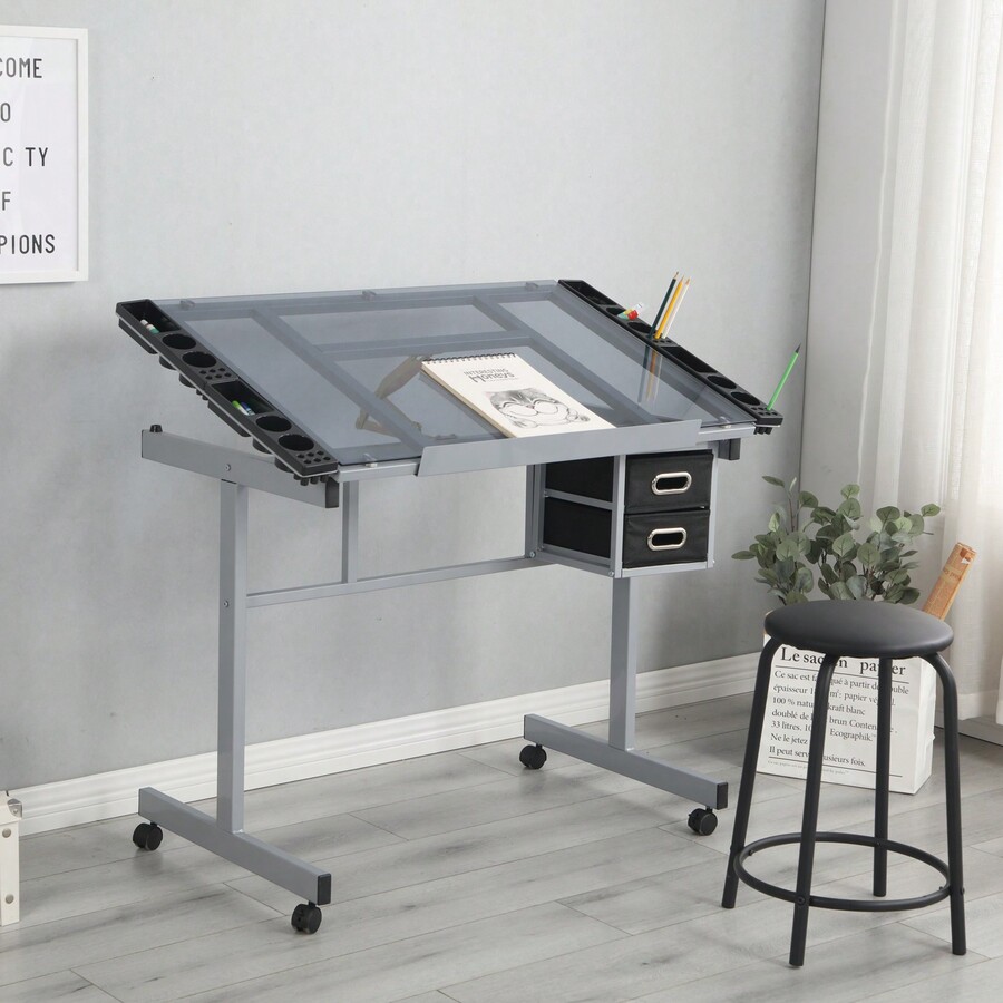 Adjustable Art Drawing Desk That Doubles As A Craft Station For ...
