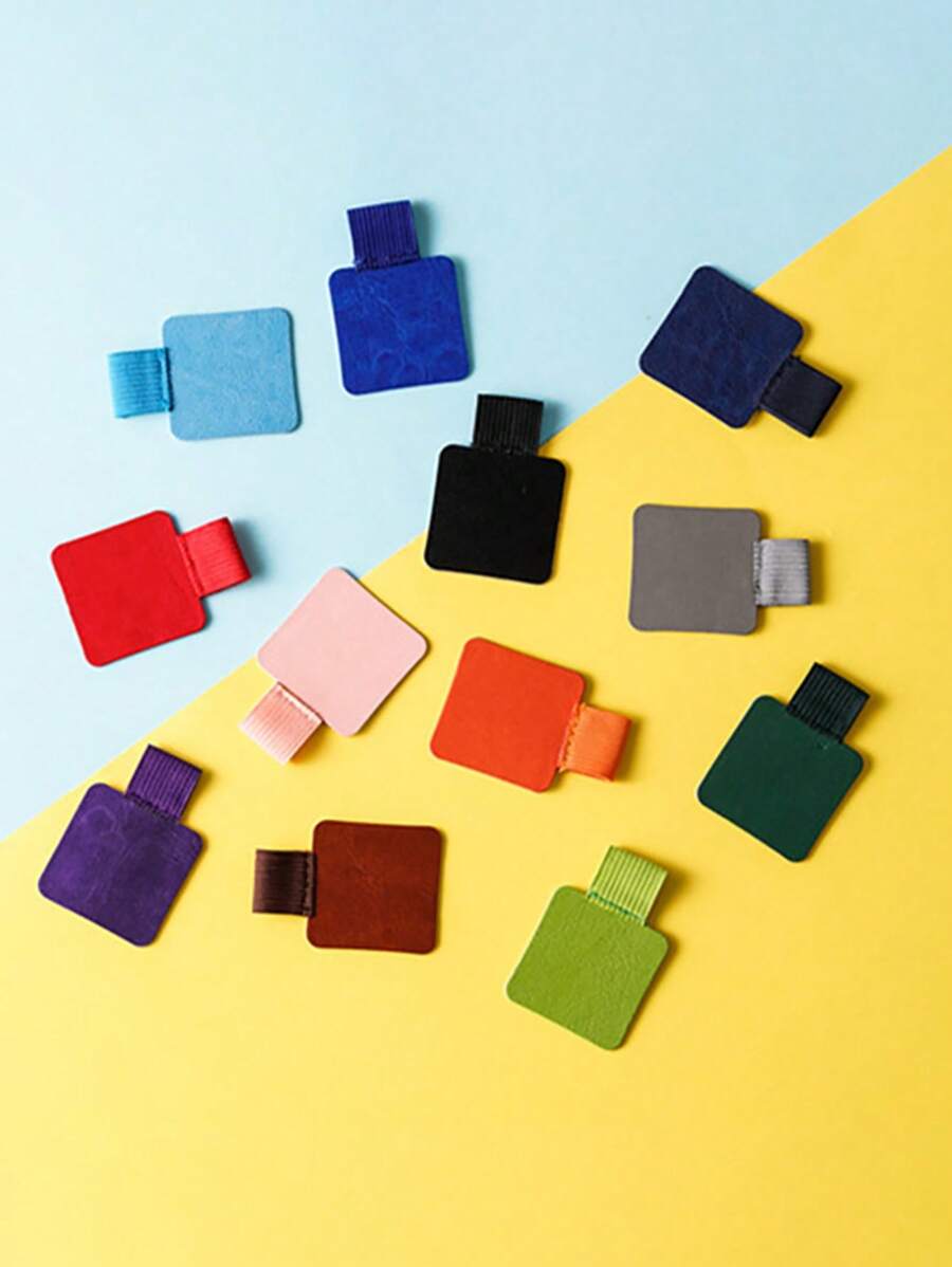 1pc Creative Self-Adhesive Pen Holder For Notebooks | Elastic Strap PU ...