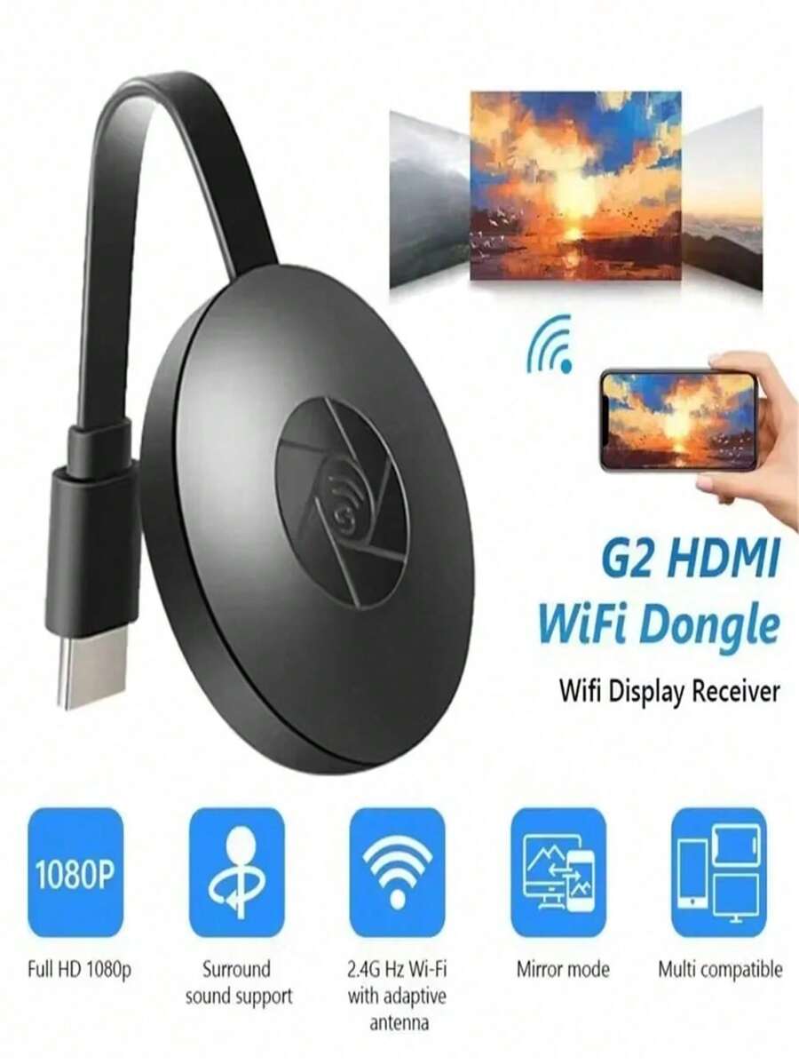 Dongle Portátil Miracast Compatível com MiraScreen G2 1080P Anycast ...