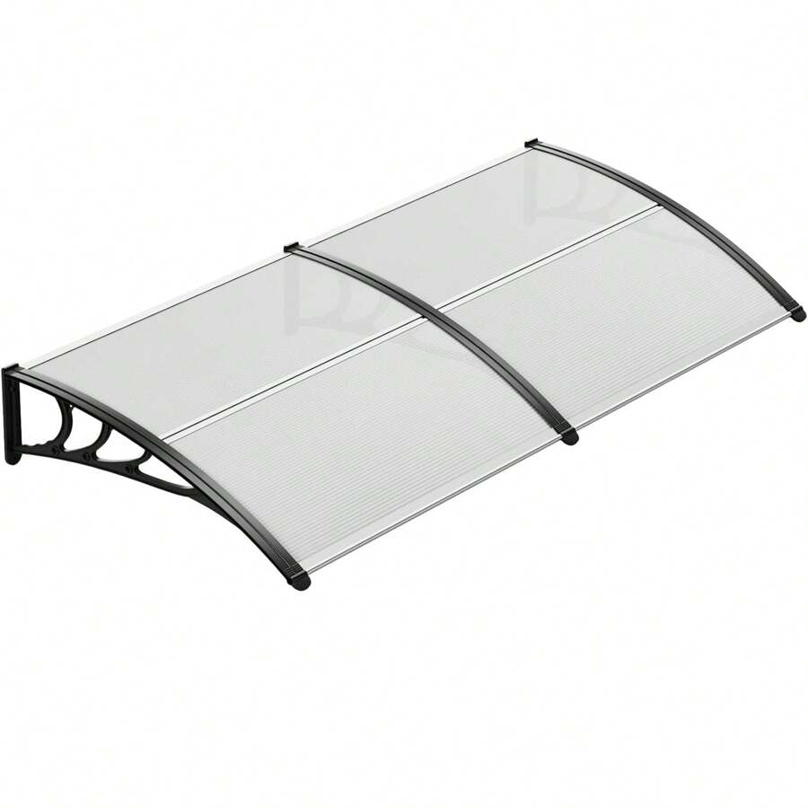 190x98.5cm Canopy For Front Door, Transparent Arched Canopy ...