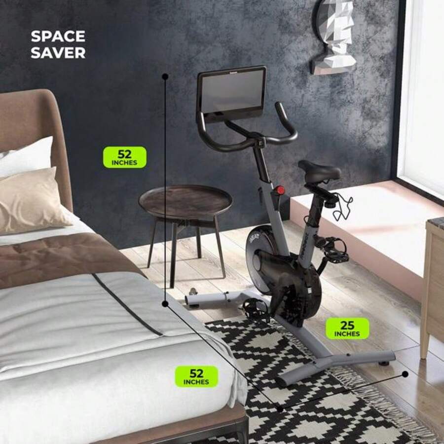 Smart Exercise Bike With 15.6 TouchScreen, Stationary Bike With Auto ...