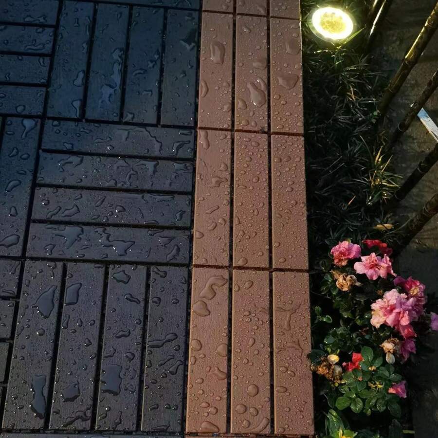 44 Pack Plastic Interlocking Deck Tiles Outdoor All Weather,12"X12 ...