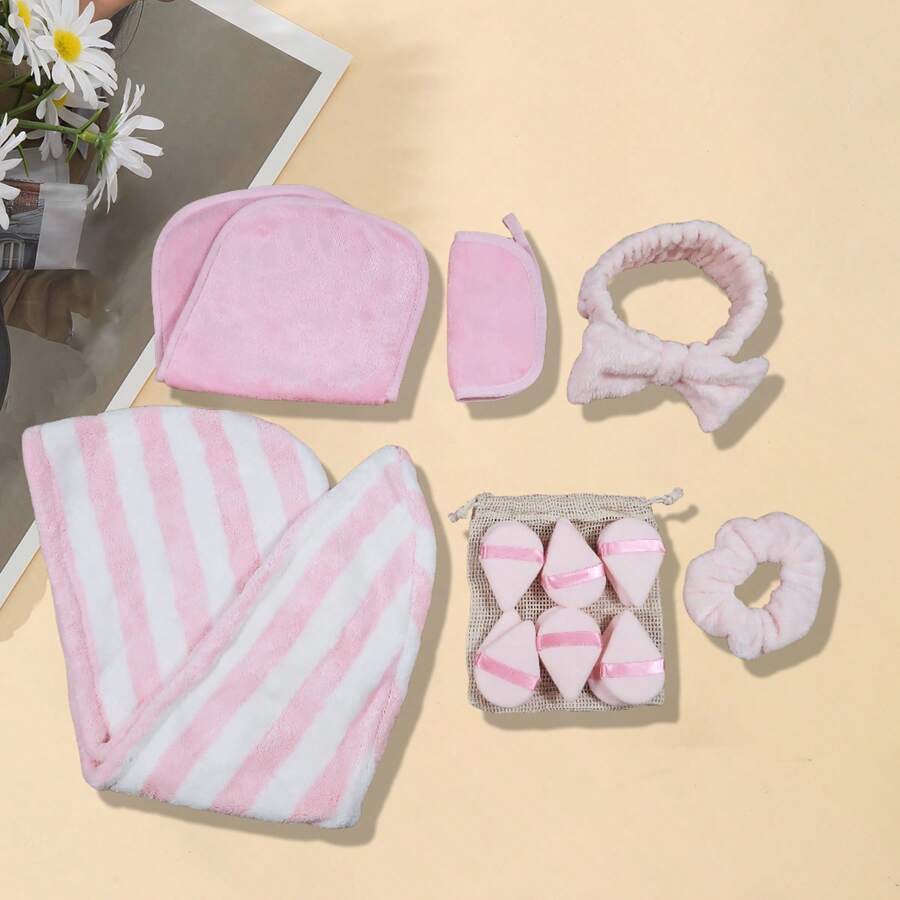 18-Piece Beauty Bundle Hair & Makeup Removal Set For Ultimate Spa ...