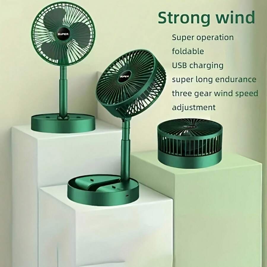 Portable Desktop Fan USB Small Fan Round Fan Desktop Silent Charging ...