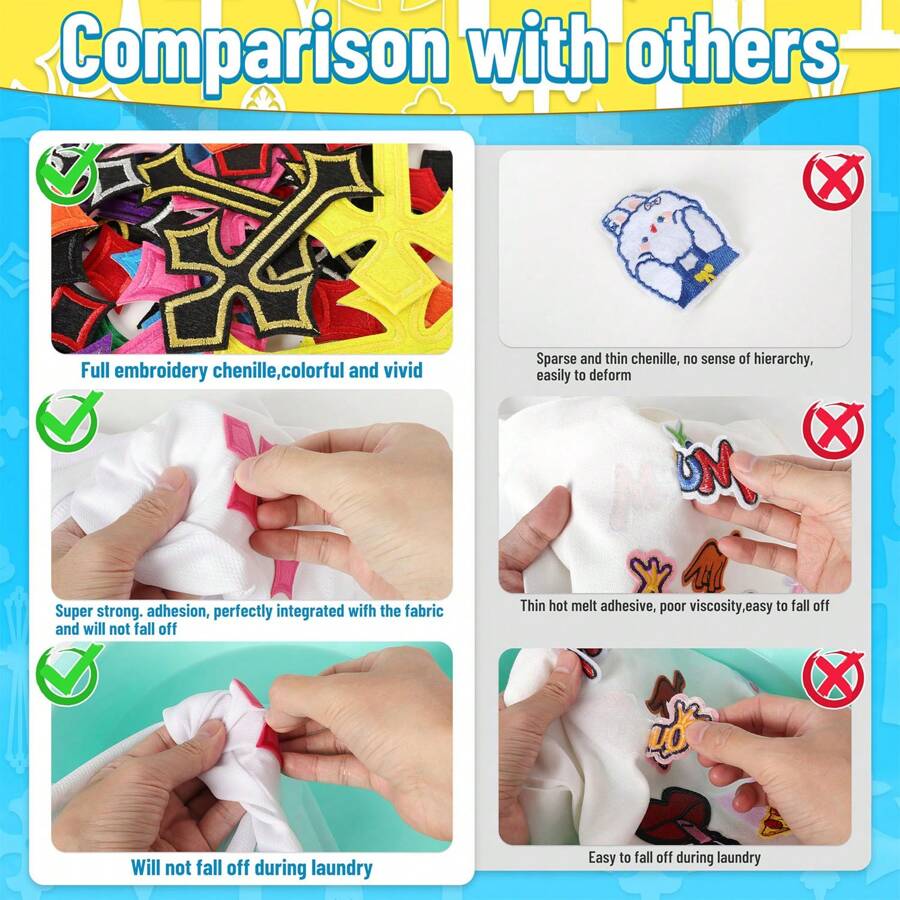 11PCS Cross Patches Iron On Cross Patches Cross Applique Patch Cross ...