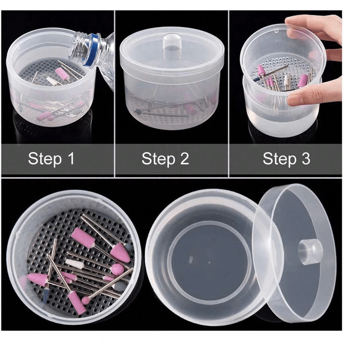 Nail Polishing Head Cleaning And Disinfection Box With Filter - High ...