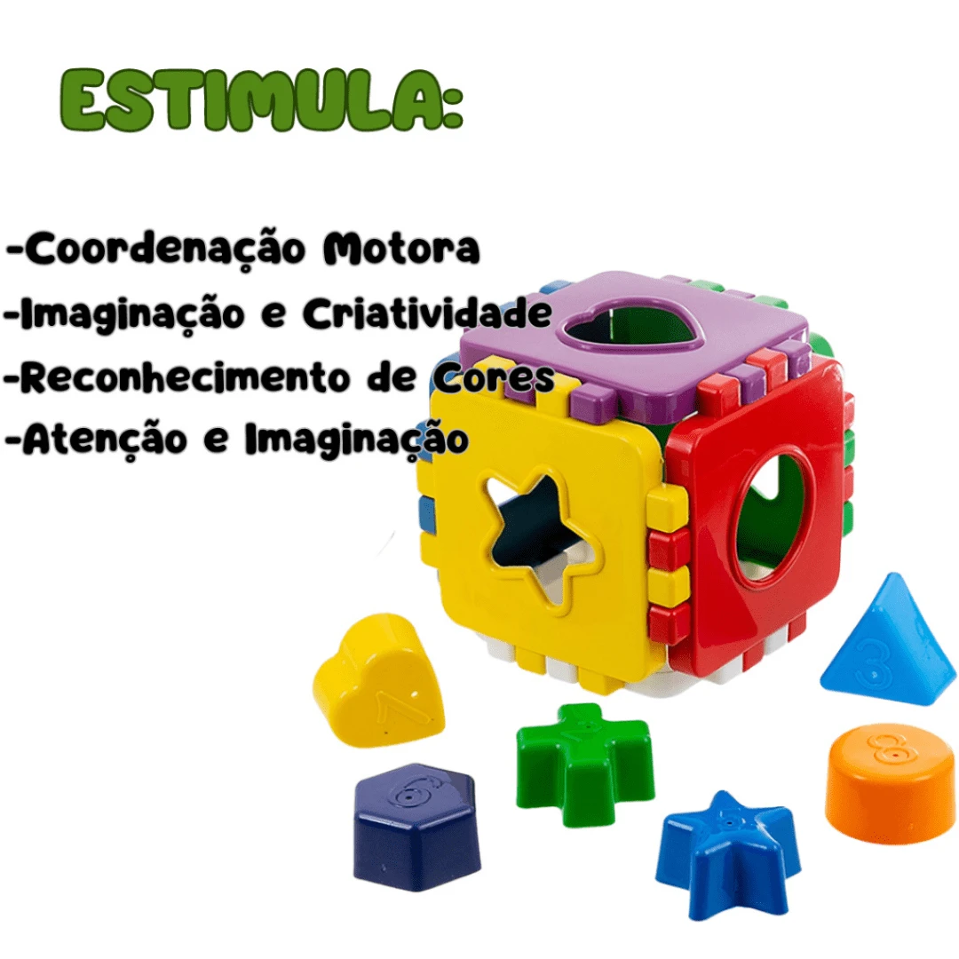 Kit Brinquedos Educativos Cubo Médio Didático + Cubo Pequeno Didático ...