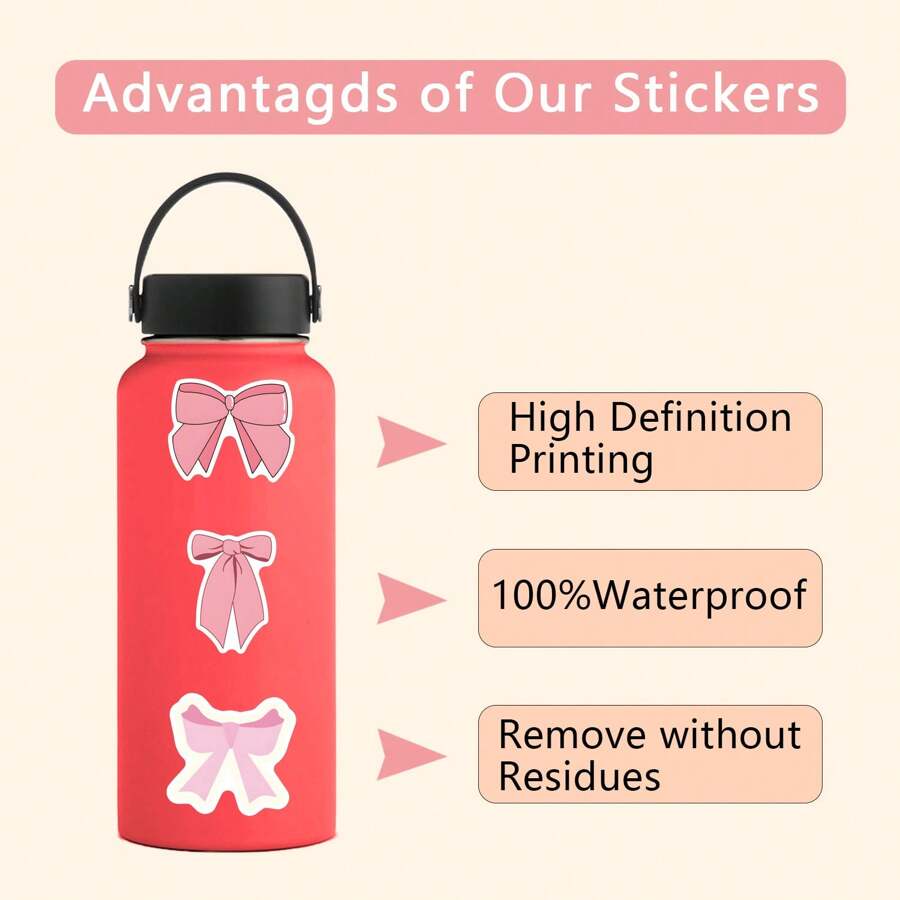 55Pcs Bows Stickers, Monogram Decal Vintage Aesthetic Stickers, Vinyl ...