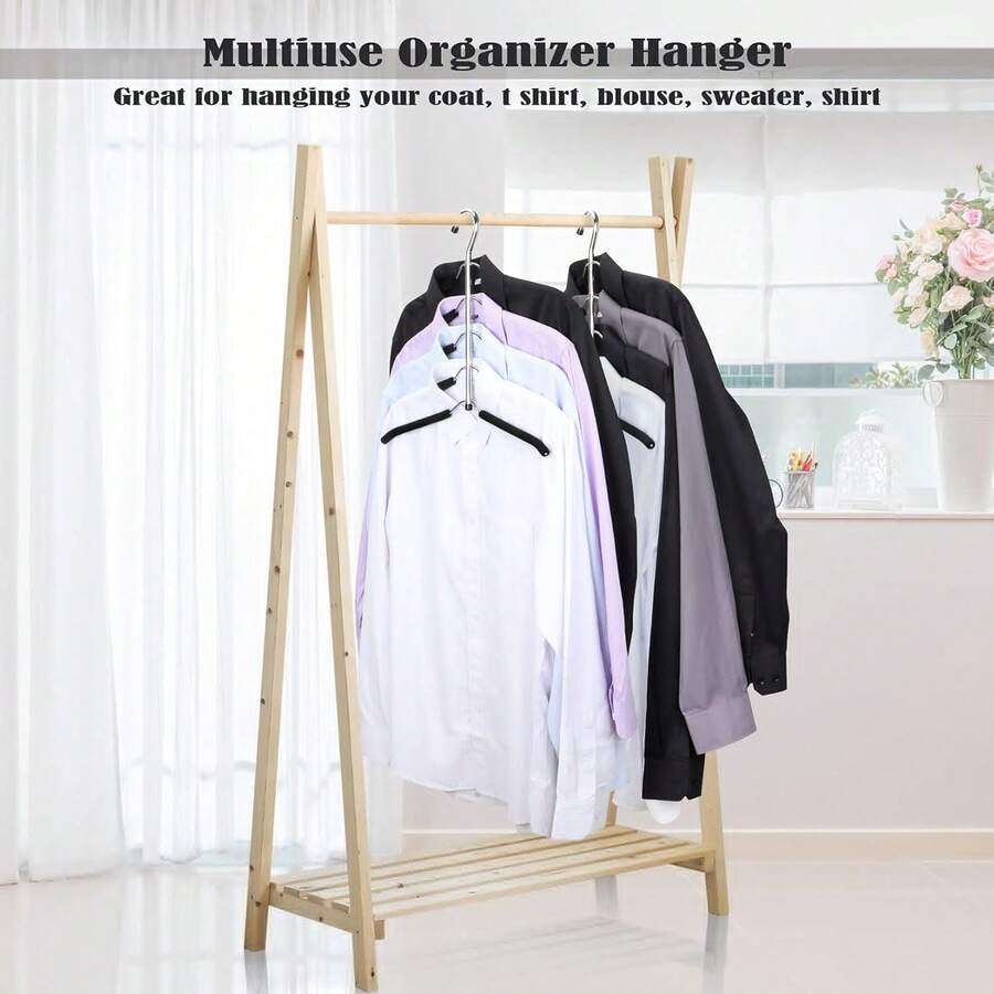 Multifunctional Clothes Hanger, Traceless Sponge Hanger, 360 Degree ...