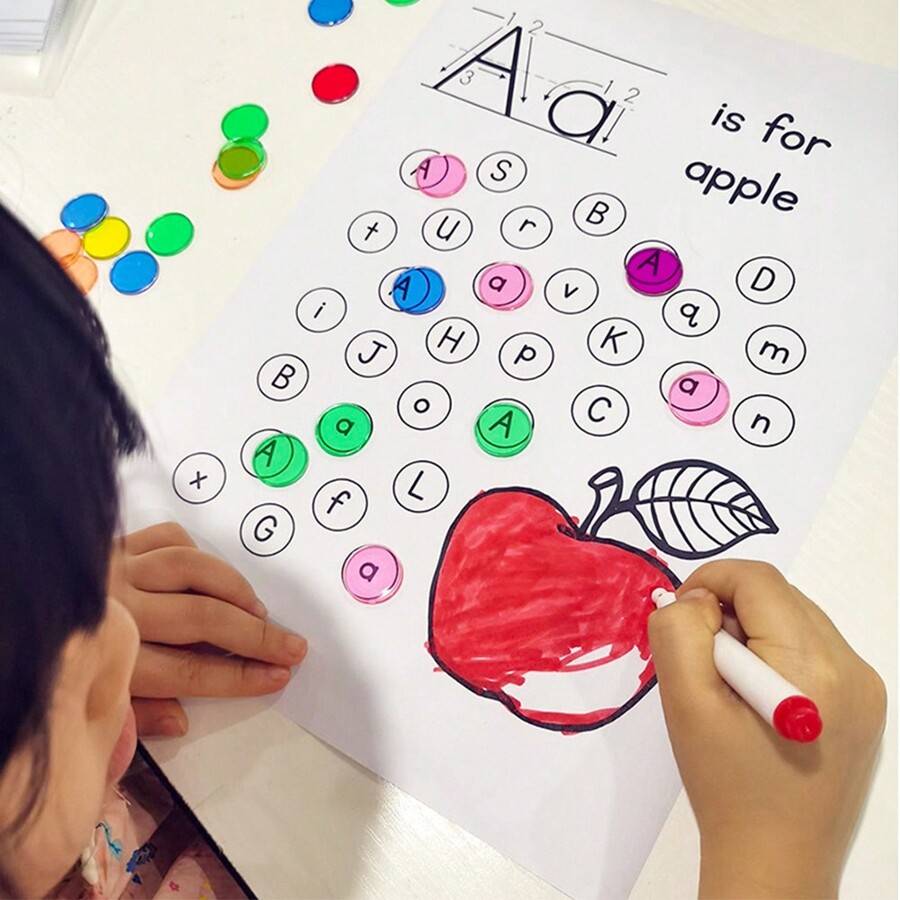 26 Paper Sheets Alphabet Coloring Workbook For Handwriting, 26 Alphabet ...