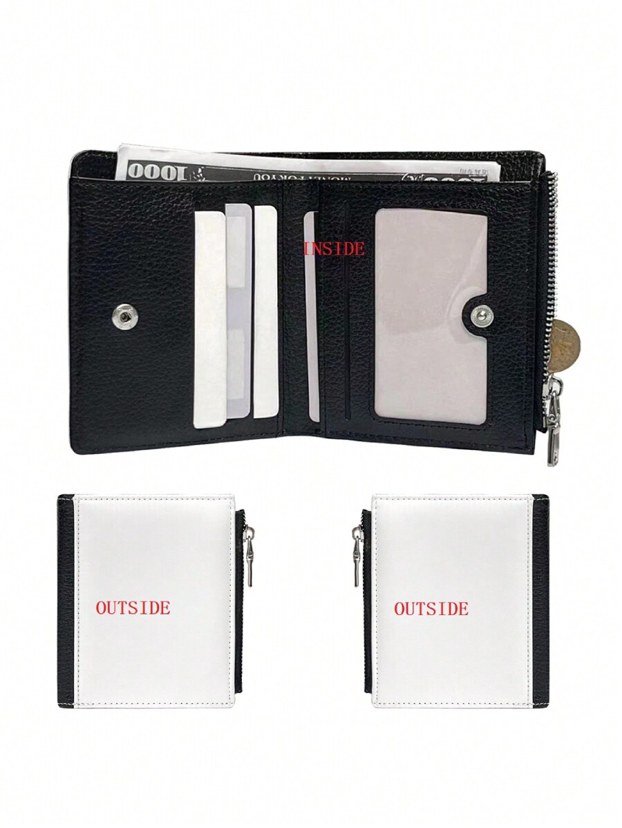 Porte-monnaie sublimation vierges pour hommes, porte-monnaie de ...
