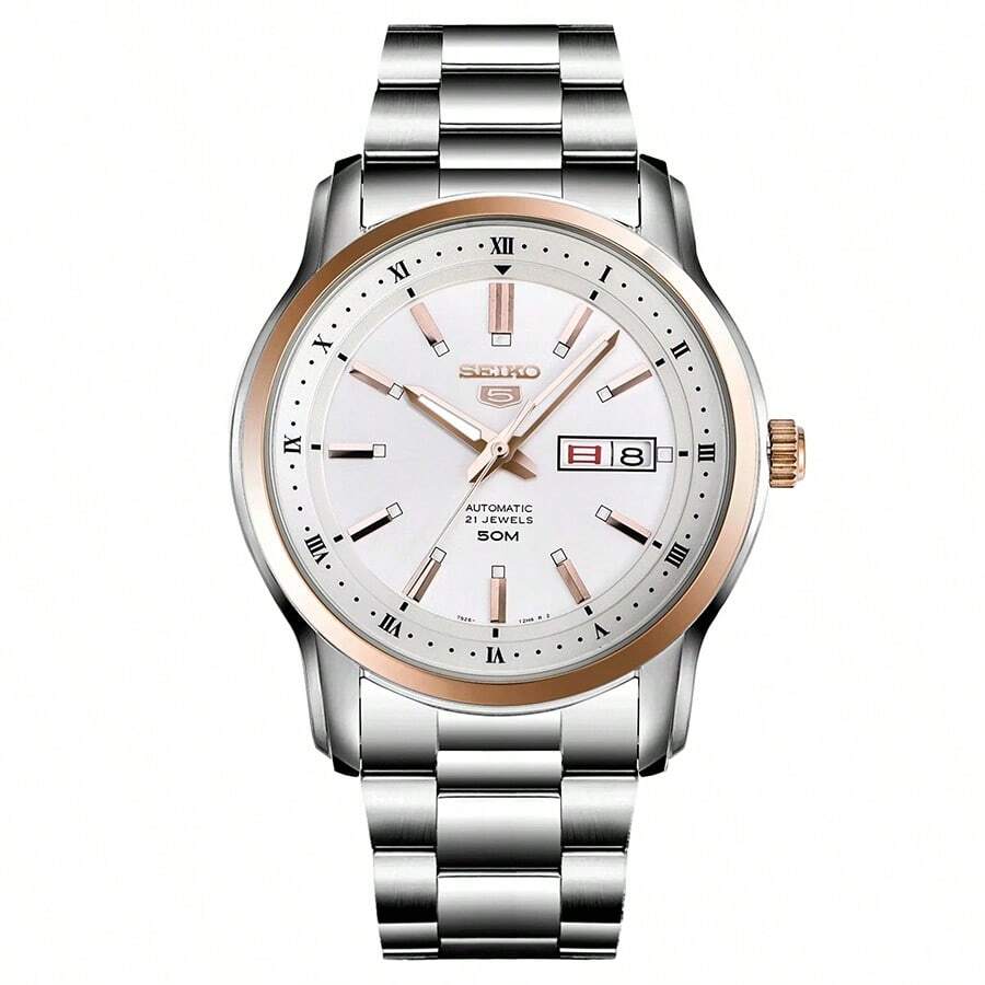Seiko 50 metros à prova d'água movimento mecânico automático pulseira ...