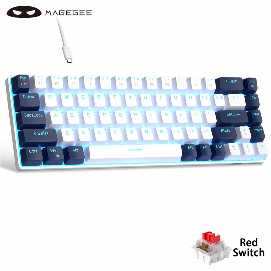 MageGee MageGee Box 60% Gaming Mechanical Keyboard Wired Game Keyboard ...