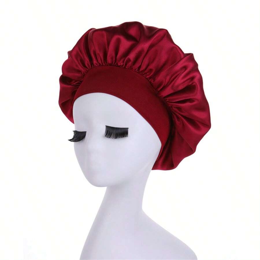 Wide-Brimmed High Elasticity Satin Nightcap Women's Beauty Salon Hair ...