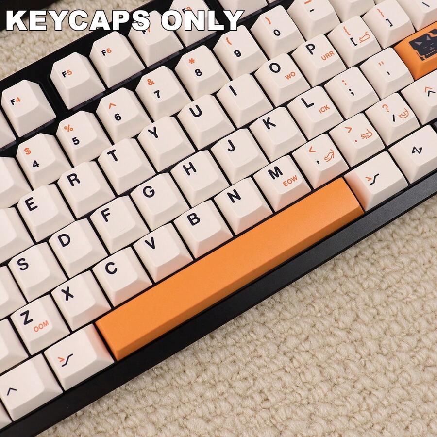 (Keycaps Only)144 Keys Splendid Cat PBT Keycaps Cherry Profile Dye ...