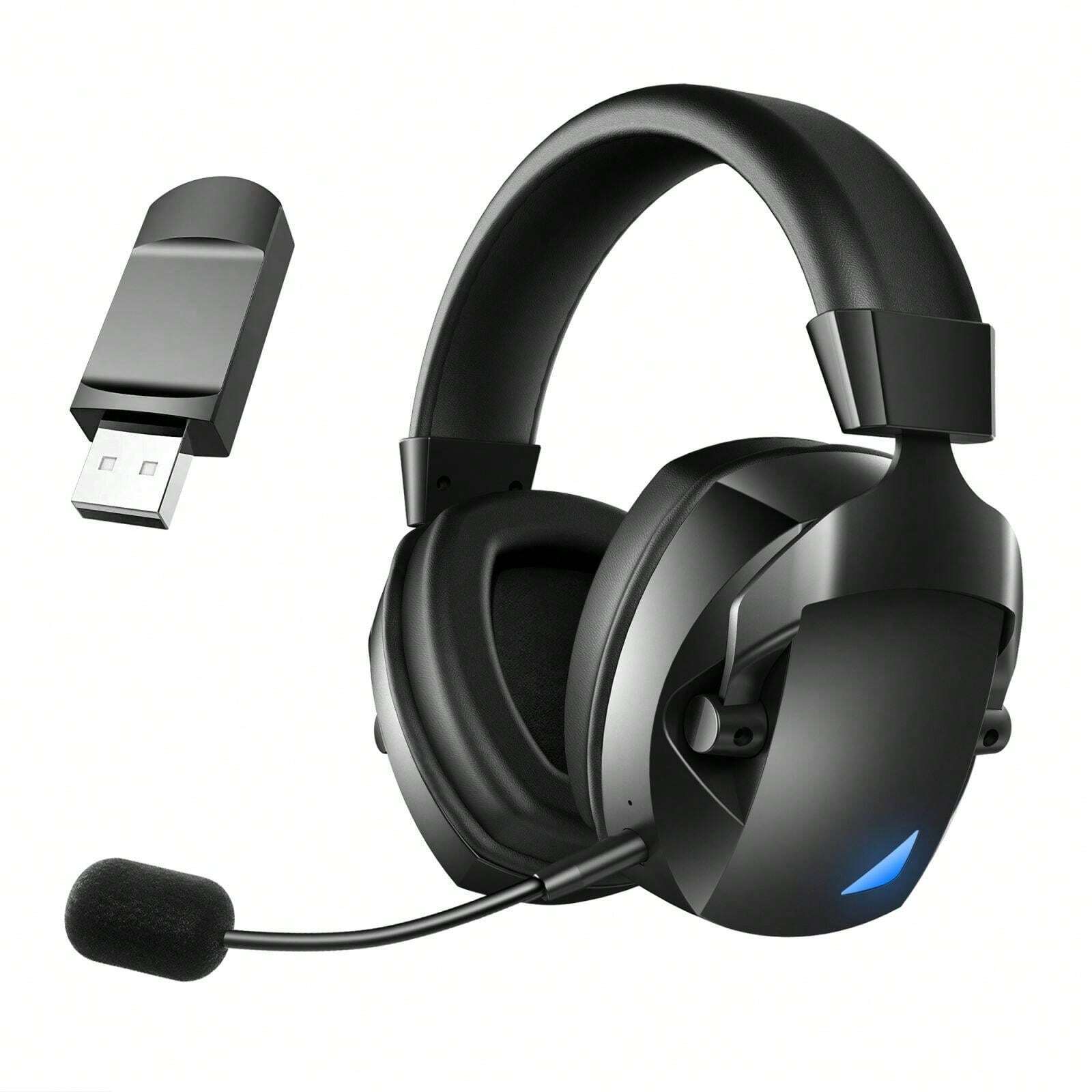 Cuffia da gaming senza fili con Bluetooth 5.3 a bassa latenza per e-sport con microfono, da ...