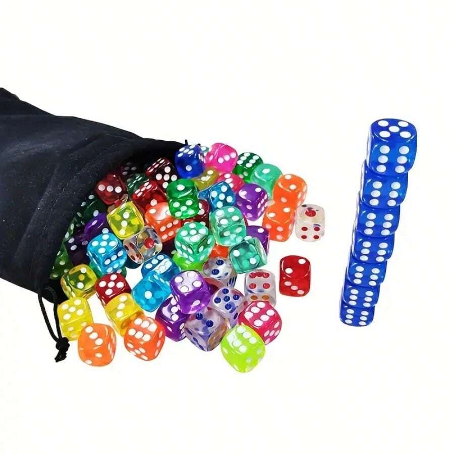 5pcs Random Color Dice Set, Colorful Dice Party Game Cubes, Ideal Gift ...