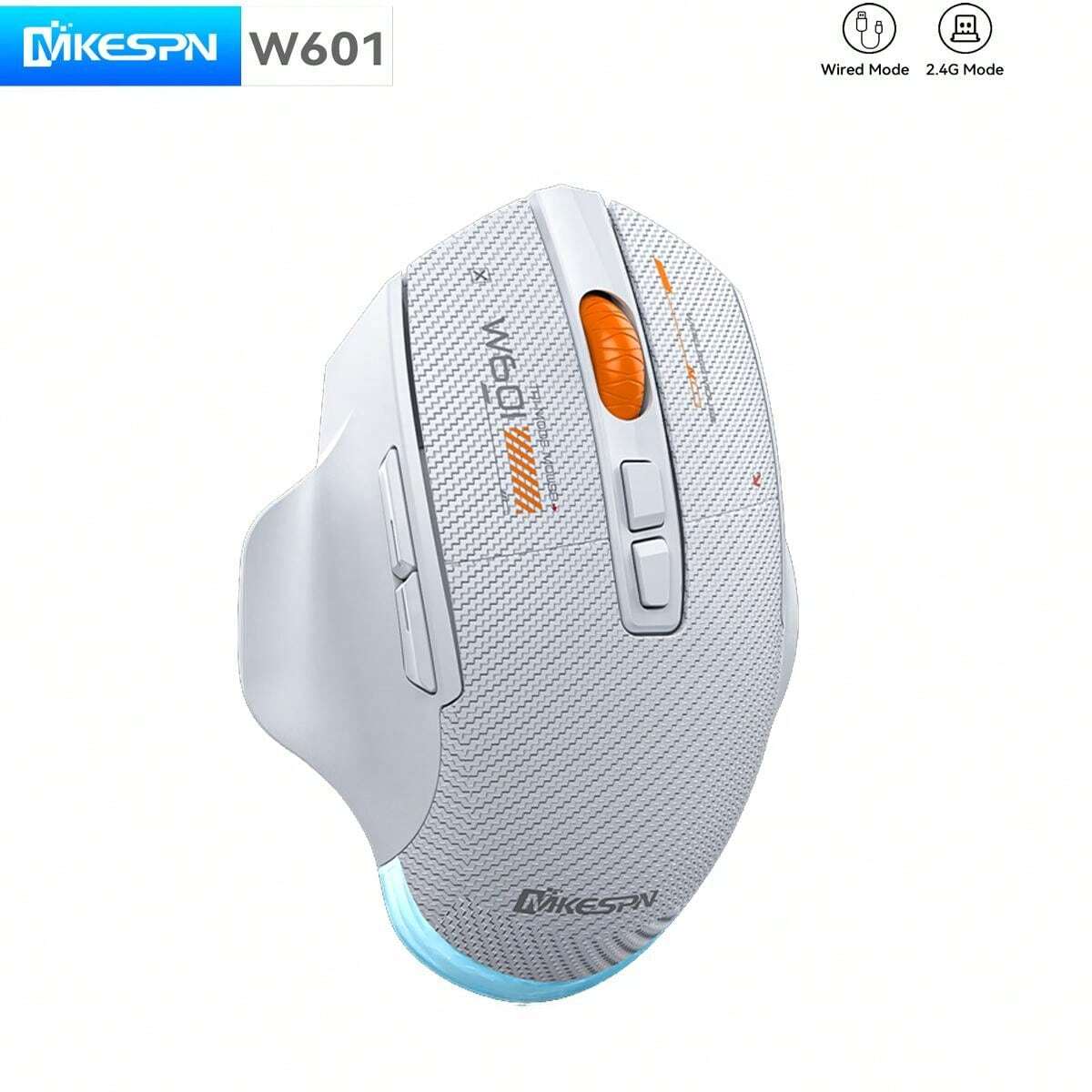 MKESPN Ergonomic 12800 DPI Silent Wireless Gaming Mouse 2.4G Tri-Mode ...