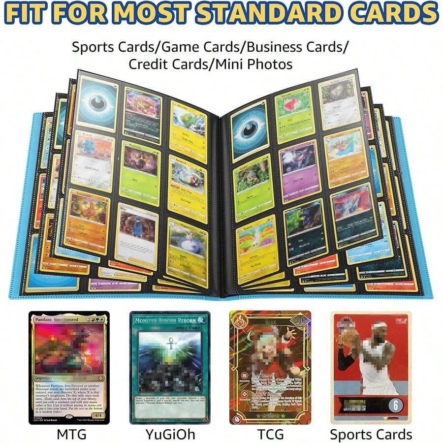 Card Binder, 9-Pocket Trading Card Binder Album Folder With 20 ...