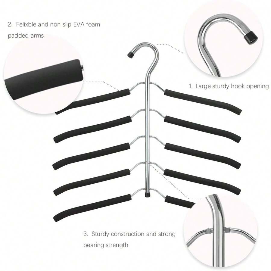 Multifunctional Clothes Hanger, Traceless Sponge Hanger, 360 Degree ...