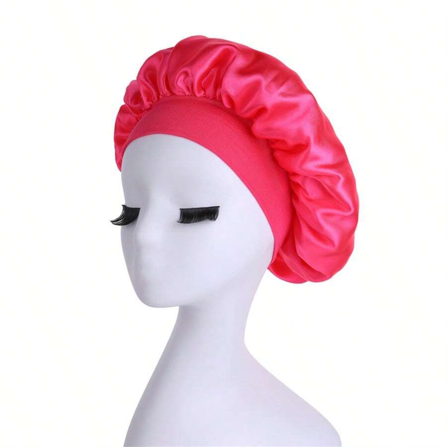 Wide-Brimmed High Elasticity Satin Nightcap Women's Beauty Salon Hair ...