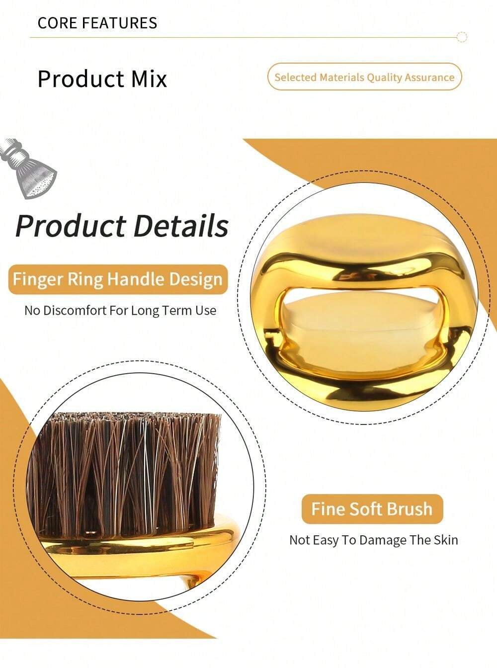 INGRID Gilded Beard Brushing Beard Brushing Beard Styling Care Cleaning ...