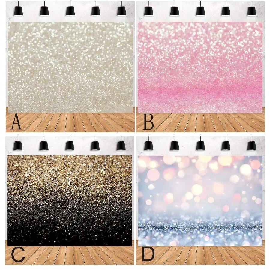 Glitter Birthday Backdrop Fabric Bright Highlights Decoration Birthday ...