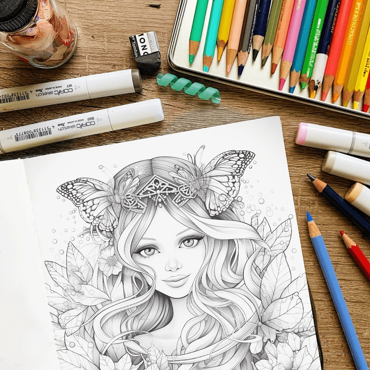 1Pc Coloring Book, Bohemian Pattern Theme, Decompression Coloring Book ...