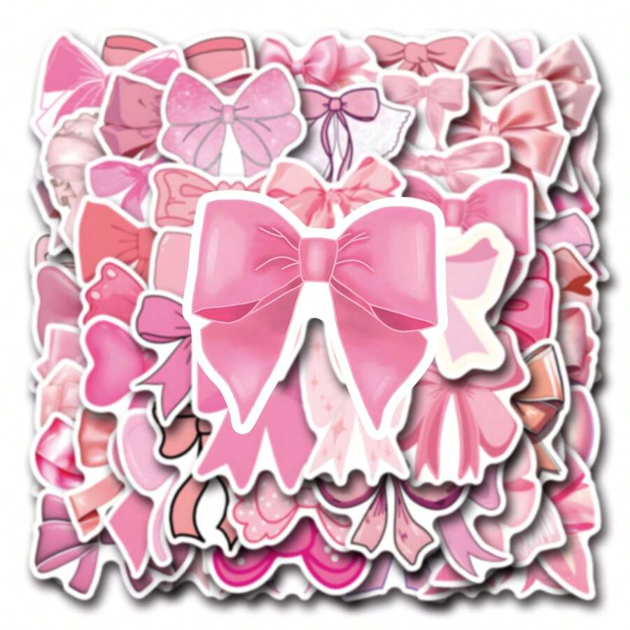 55Pcs Bows Stickers, Monogram Decal Vintage Aesthetic Stickers, Vinyl ...