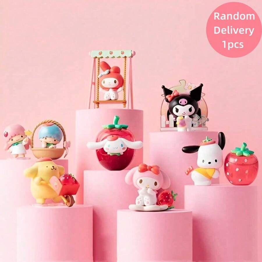 Miniso Sanrio Characters Strawberry Farm Blind Box Figure Ornament Toy ...