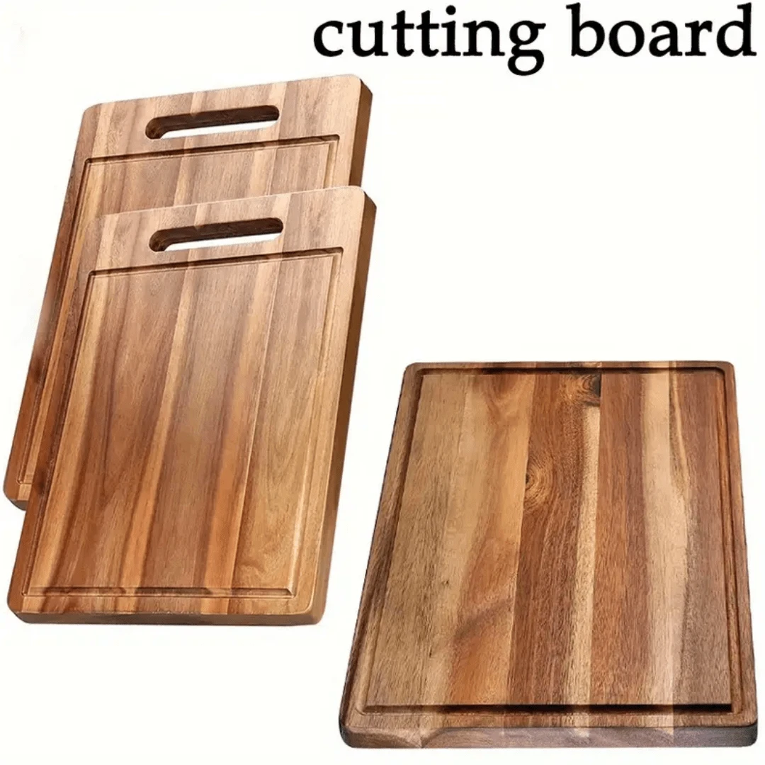 1pc Premium Golden Wattle Wood Chopping Board - Multipurpose Round ...