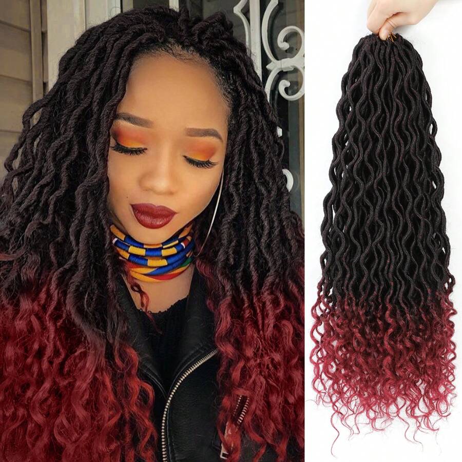 3 paquetes de extensiones de cabello crochet Diosa Locs de 18 pulgadas ...