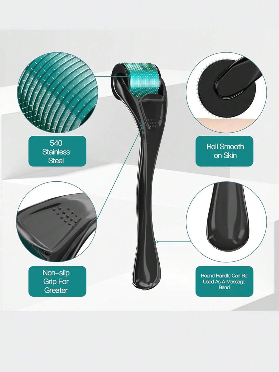 (0.25mm-3mm) 540 Derma Roller Microneedling Roller - Titanium Micro ...