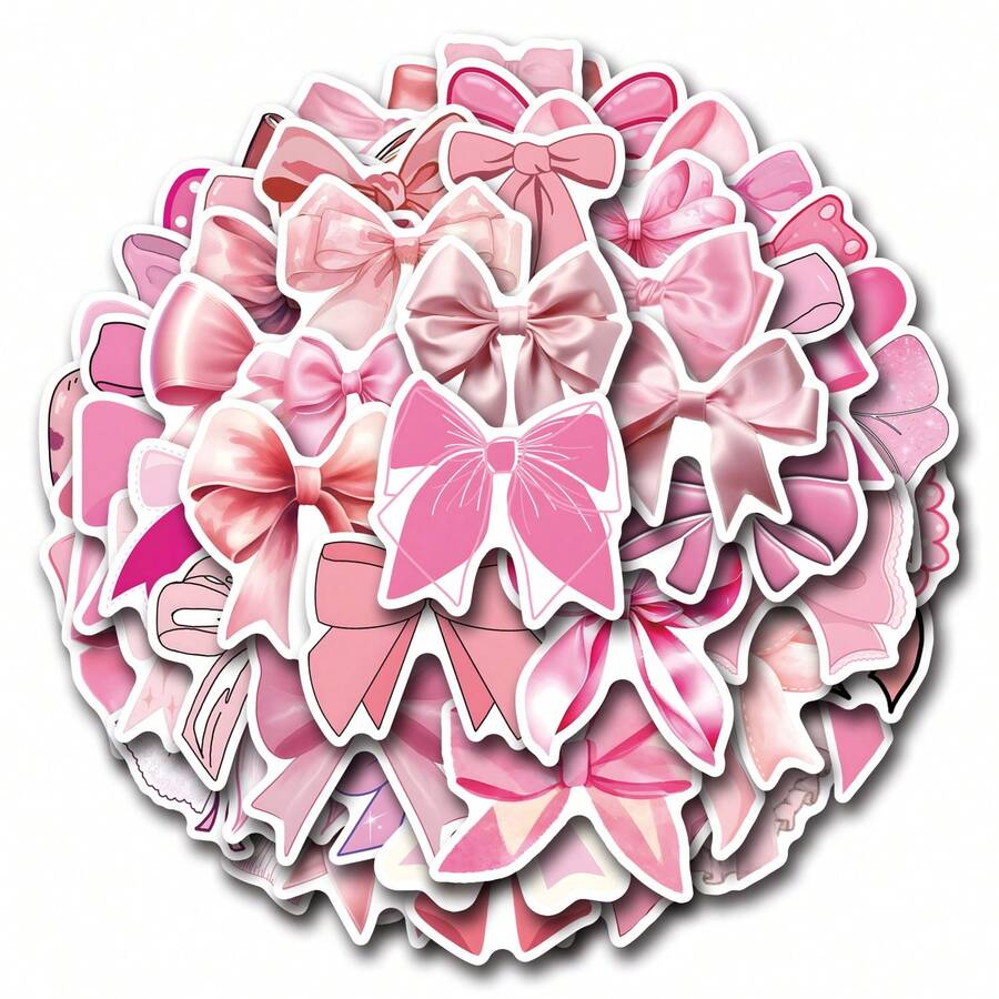 55Pcs Bows Stickers, Monogram Decal Vintage Aesthetic Stickers, Vinyl ...