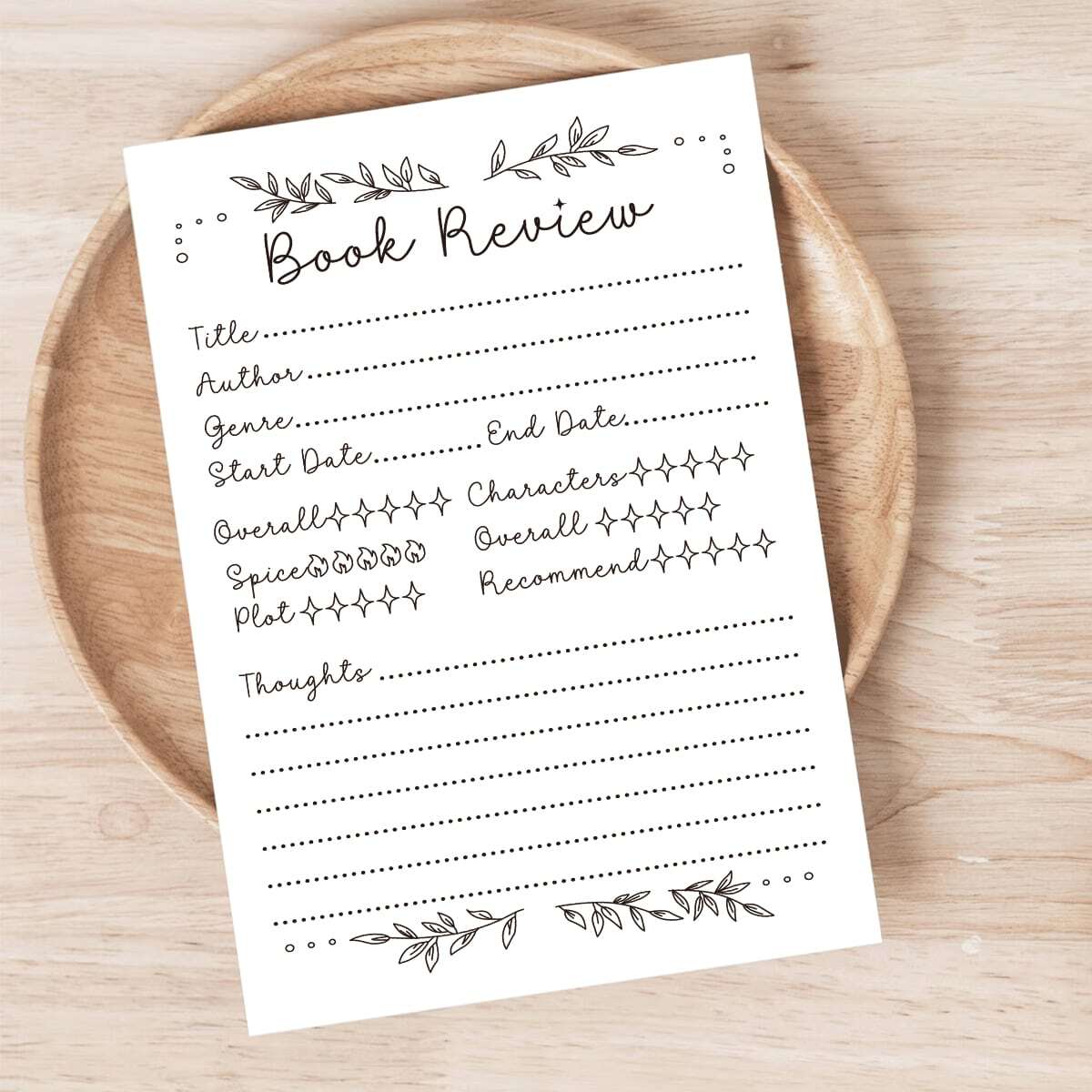 1 Pc Funny Book Review Notepad, 50 Sheets Steno Pads, Star Rating ...