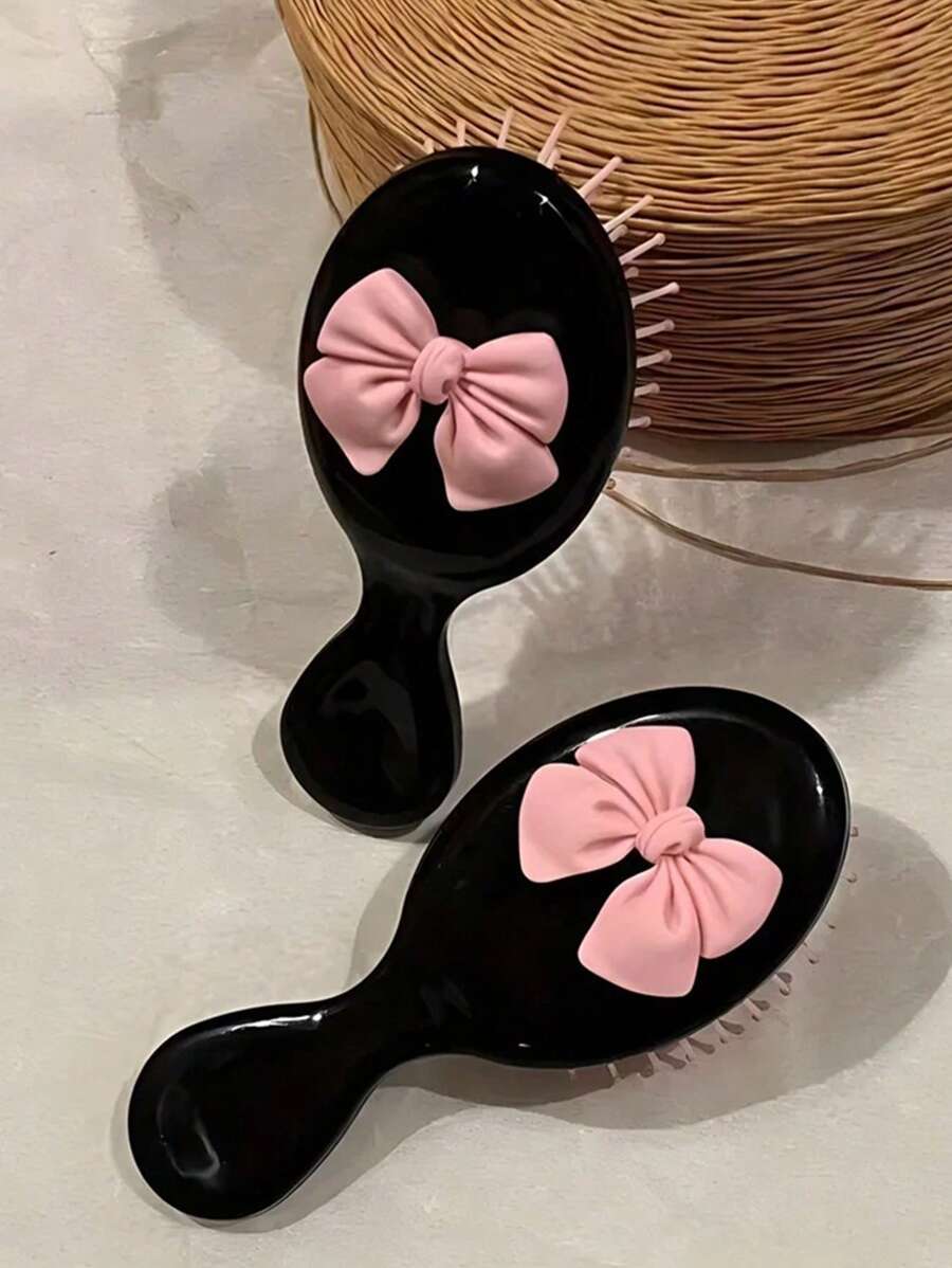 1pc Kawaii Cute Cartoon Pink Bow Knot Airbag Comb With Milk Huhu ...