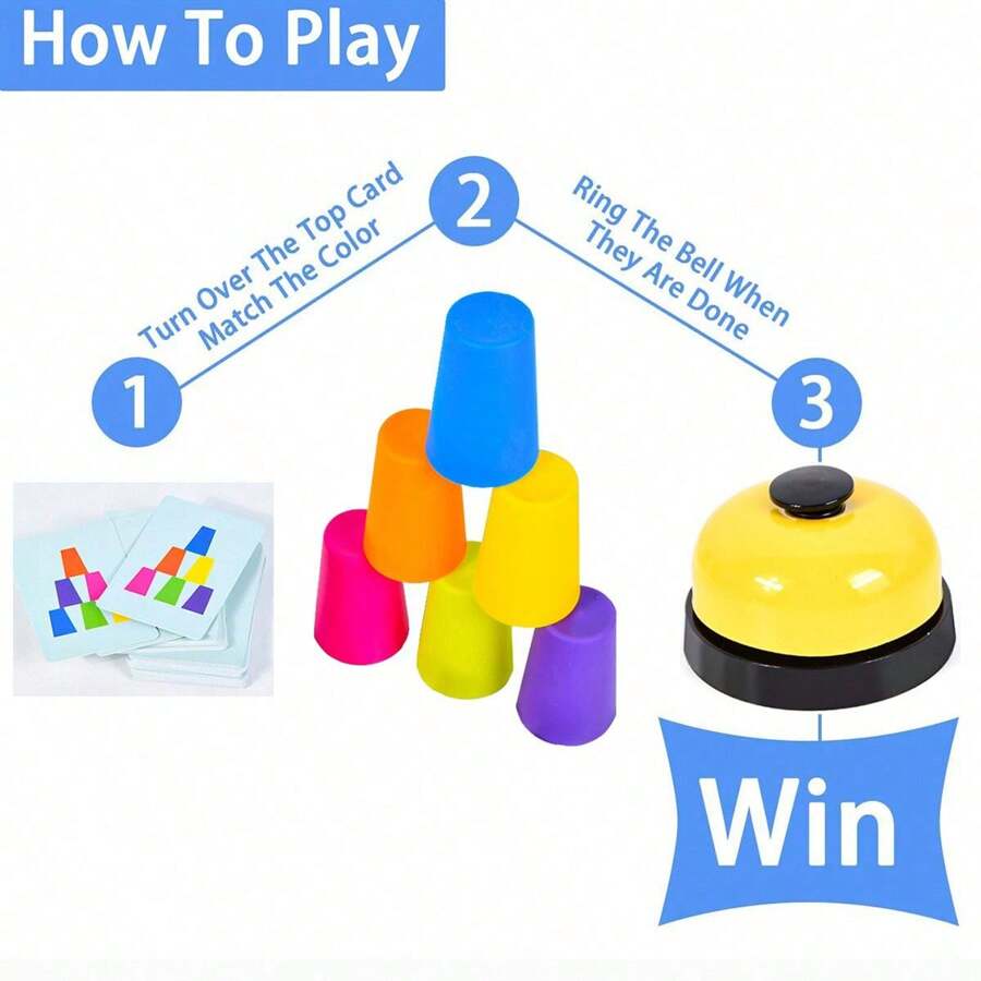 Quick Cups, Quick Cups Games For Kids, Classic Stacking Cup Game For ...