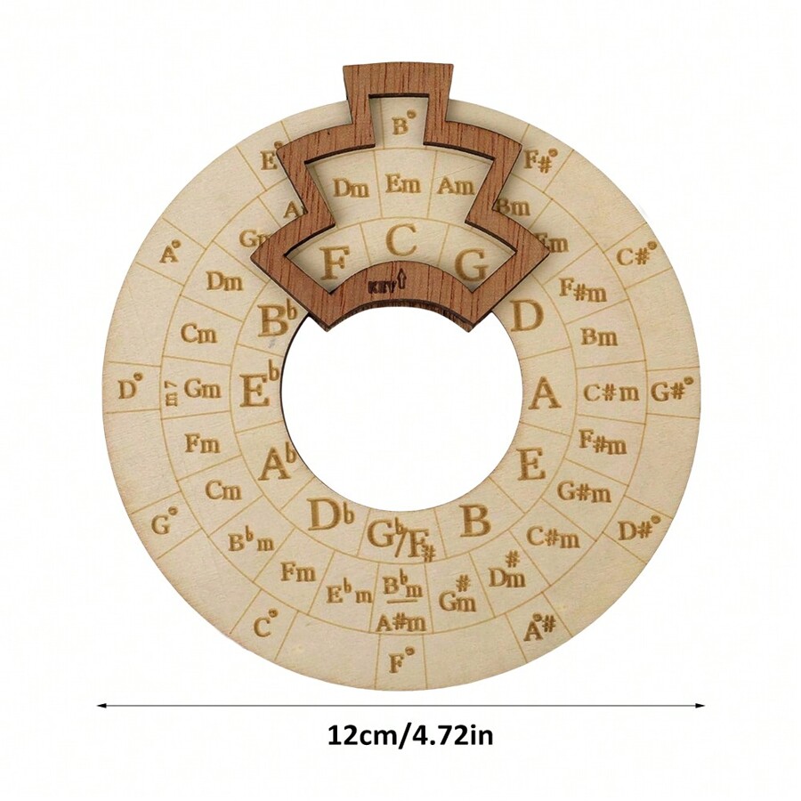The Circle Of Fifths Wooden Wheel Melody Tool - Chord Wheel For ...