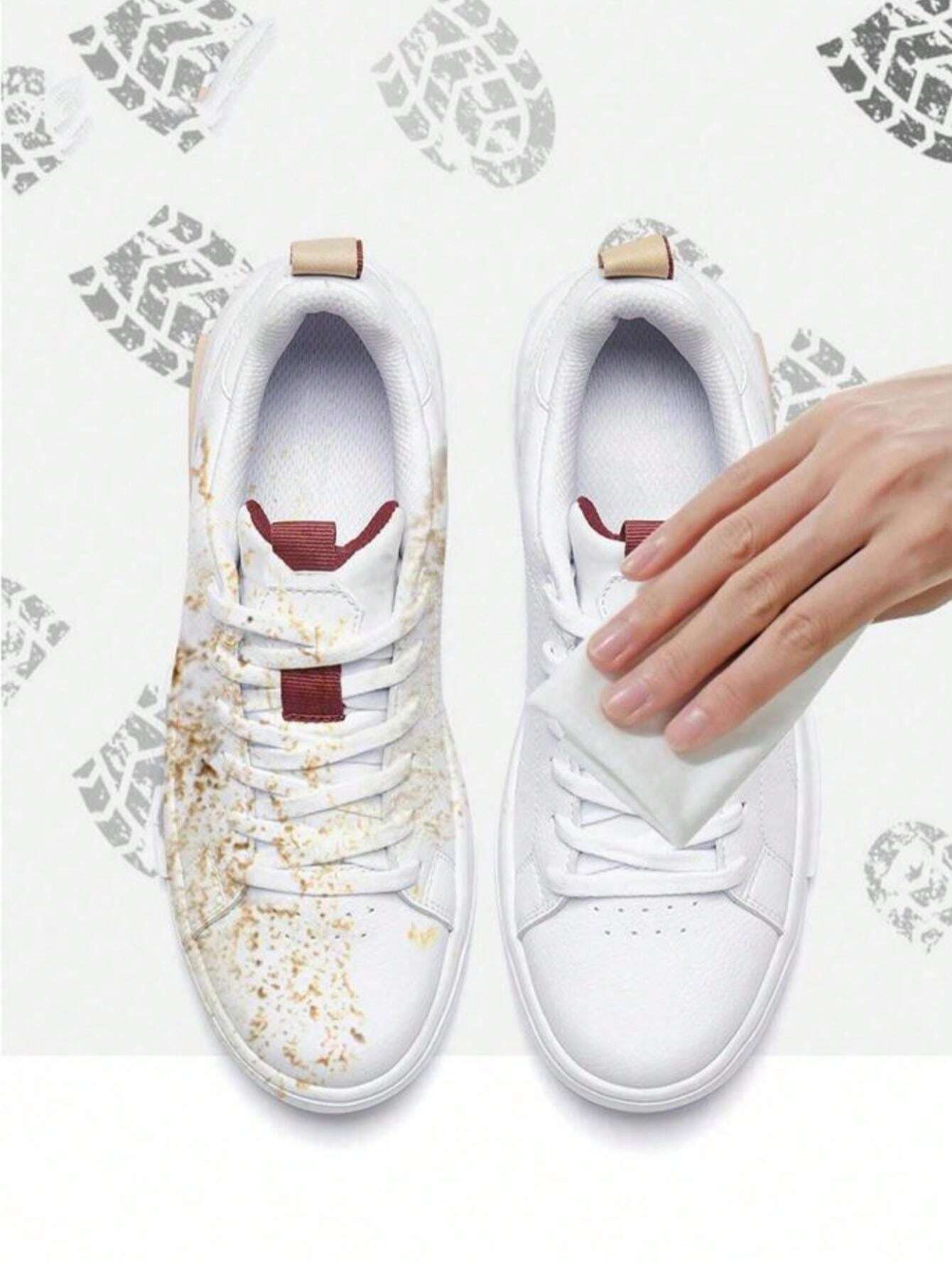 60pcs Outdoor Shoe Wipes Clean White Shoes Without Washing Wet Paper ...